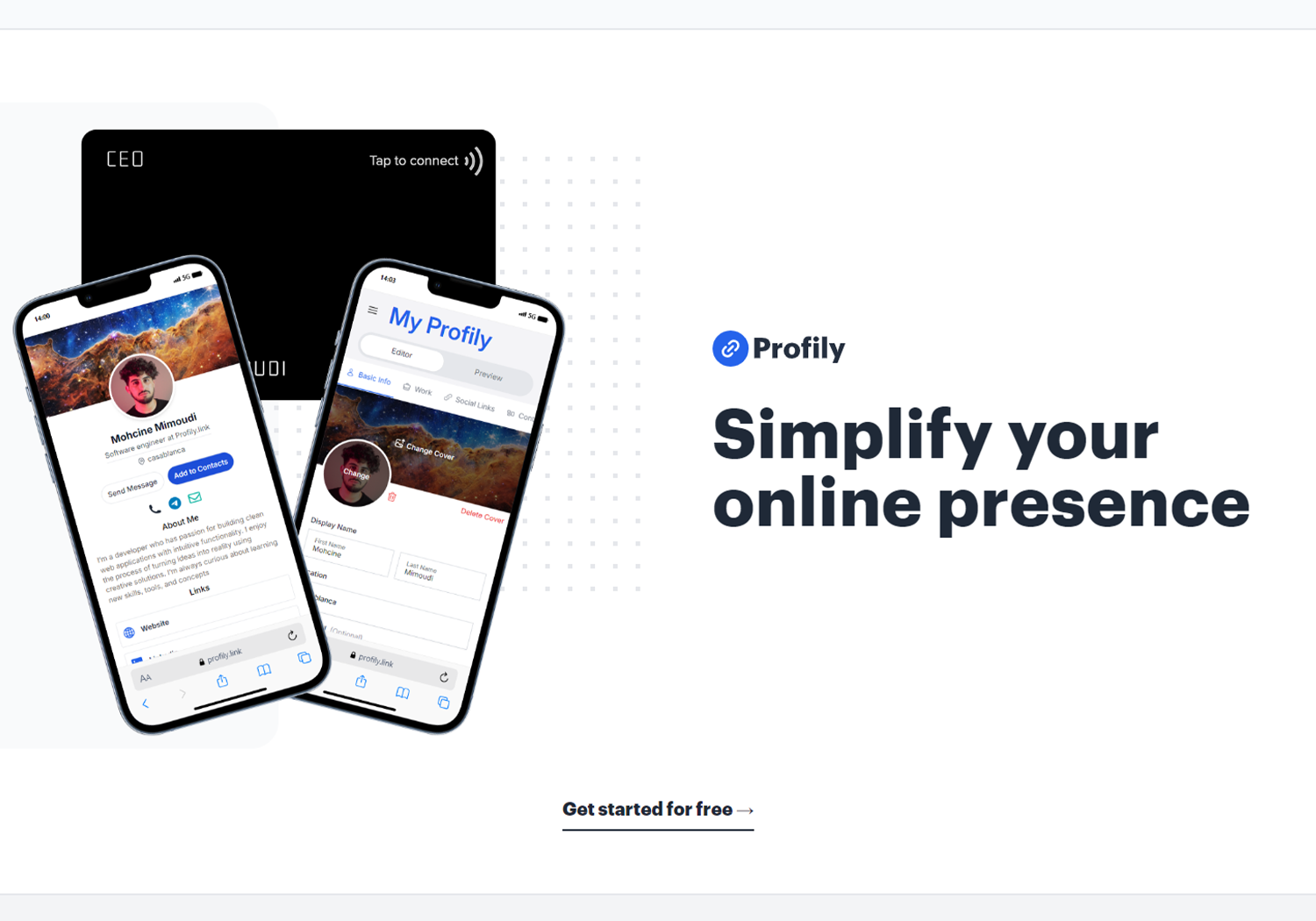 Profily - Simplify your online presence